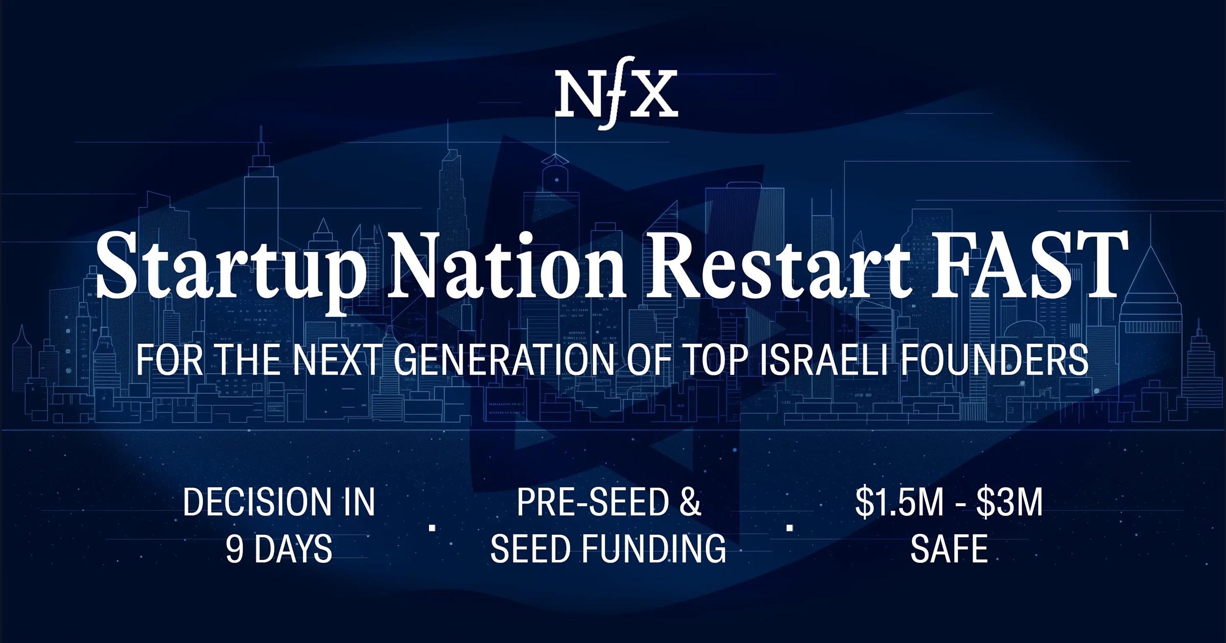 Startup Nation Restart Pre-Seed and Seed Funding